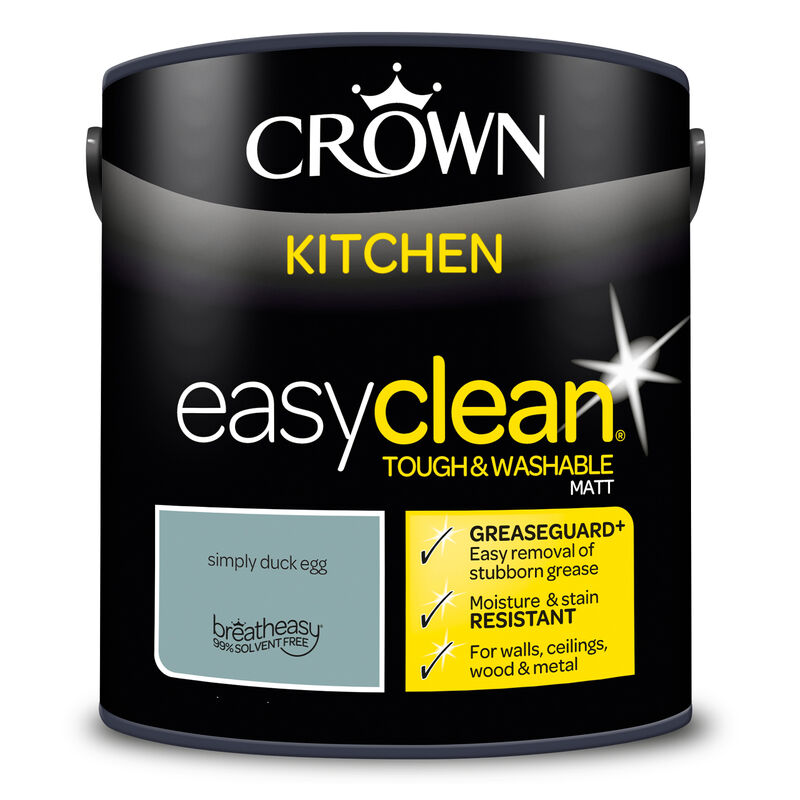 БОЯ ЗА КУХНЯ CROWN EASYCLEAN KITCHEN SIMPLY DUCK EGG / 2,5 - Би енд Ес ...